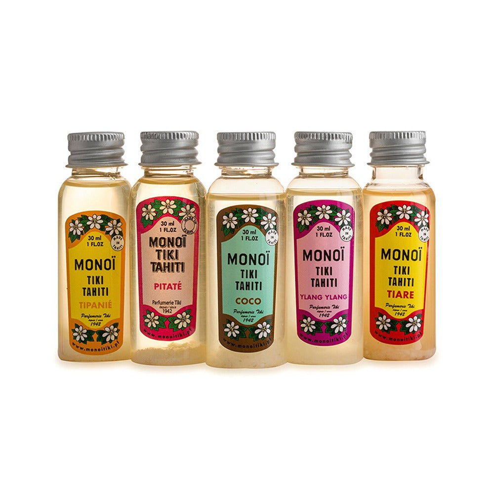 Discovery pack Hydrating Monoi Gift Set with 5 multipurpose oils for f ...