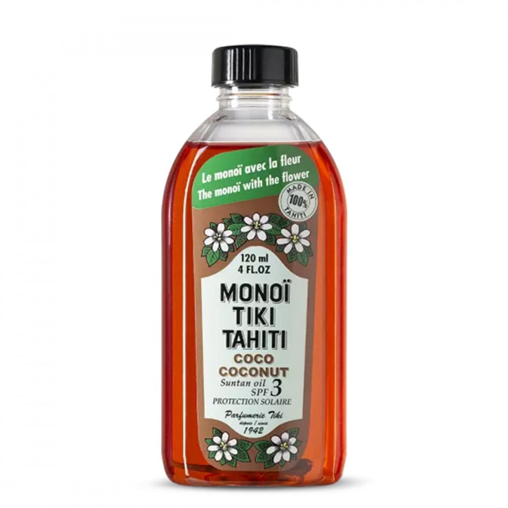 Monoi Tiki Coconut spf 3, Quick Tanning Oil, for Face : Body, with Coc ...